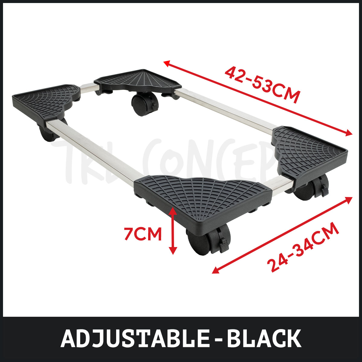 【TKL】Adjustable CPU Stand Wheel Roda 360 Rotating PC Tray Desktop Rack ...