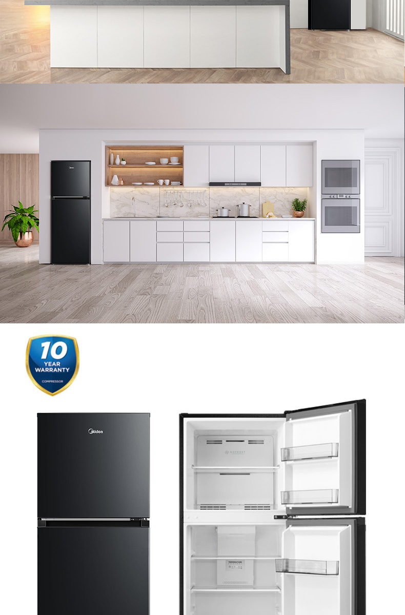 Midea MDRT345MTB30 Gross 280L 2 Doors Refrigerator / Fridge / Peti ...