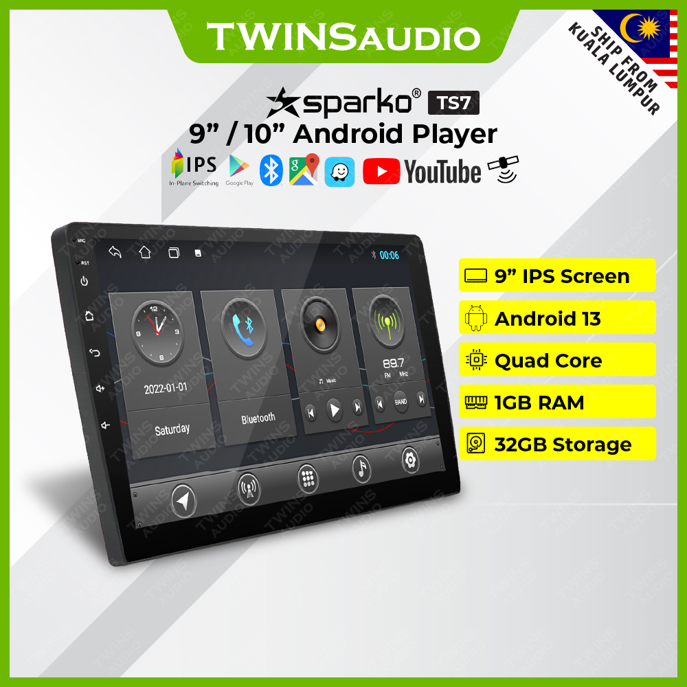 Twins Car Android player TS7 9” / 10” IPS Touch Screen HD Car ...