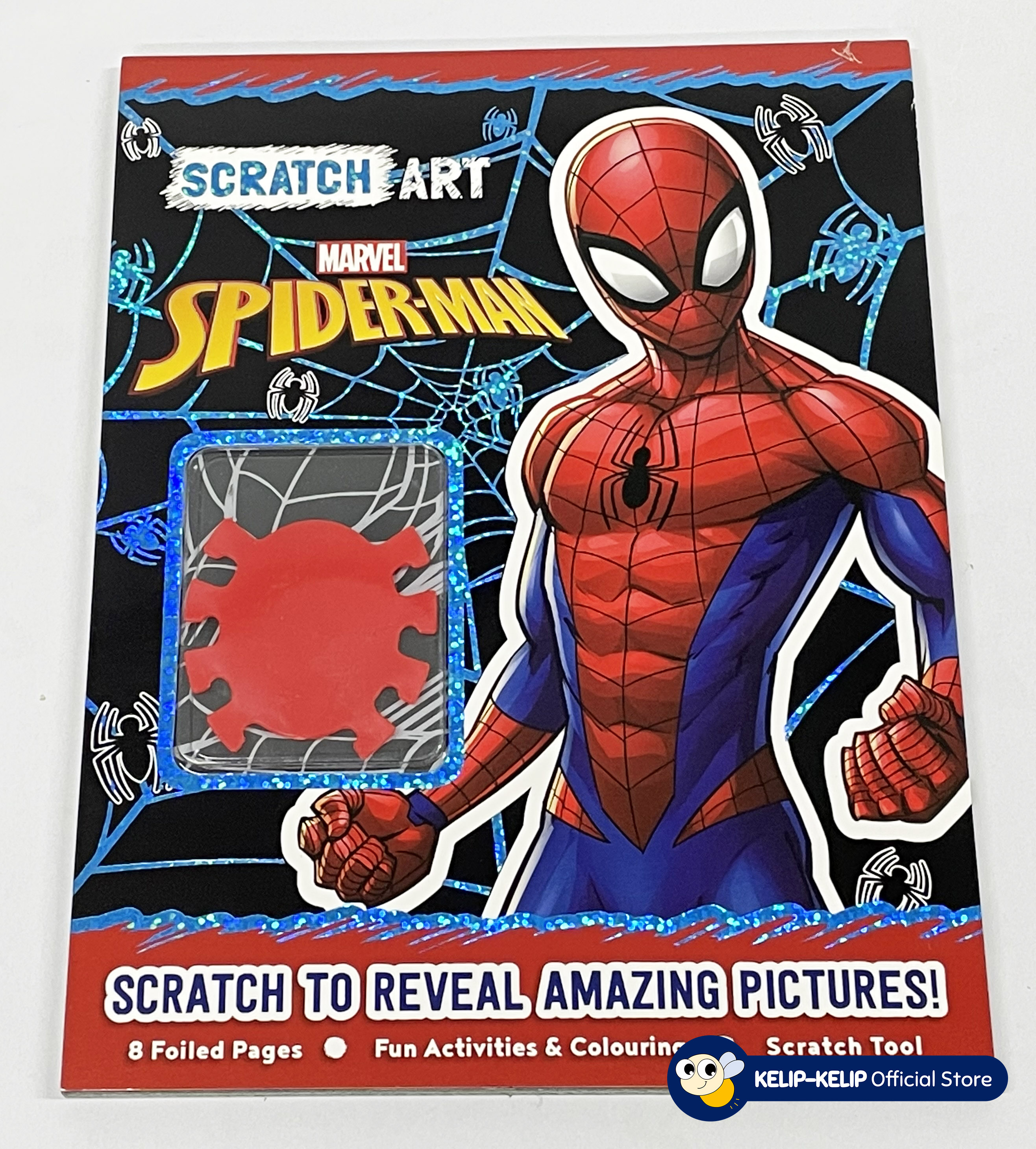 Marvel Spiderman Awesome Scratch Art Activity Book With Spider Shaped ...