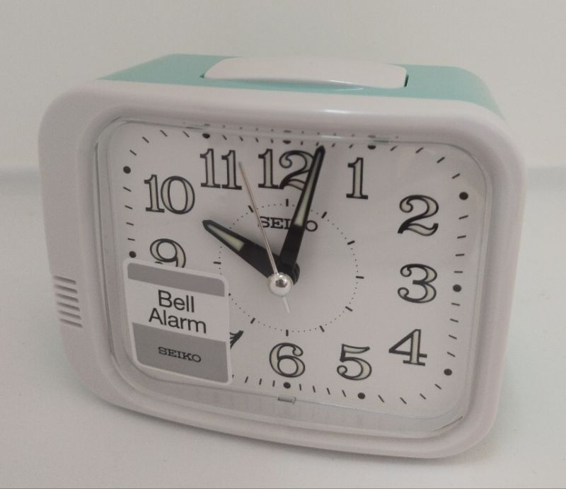 100% ORIGINAL SEIKO Square Luminous Ring Alarm Clock QHK058(Jam loceng ...