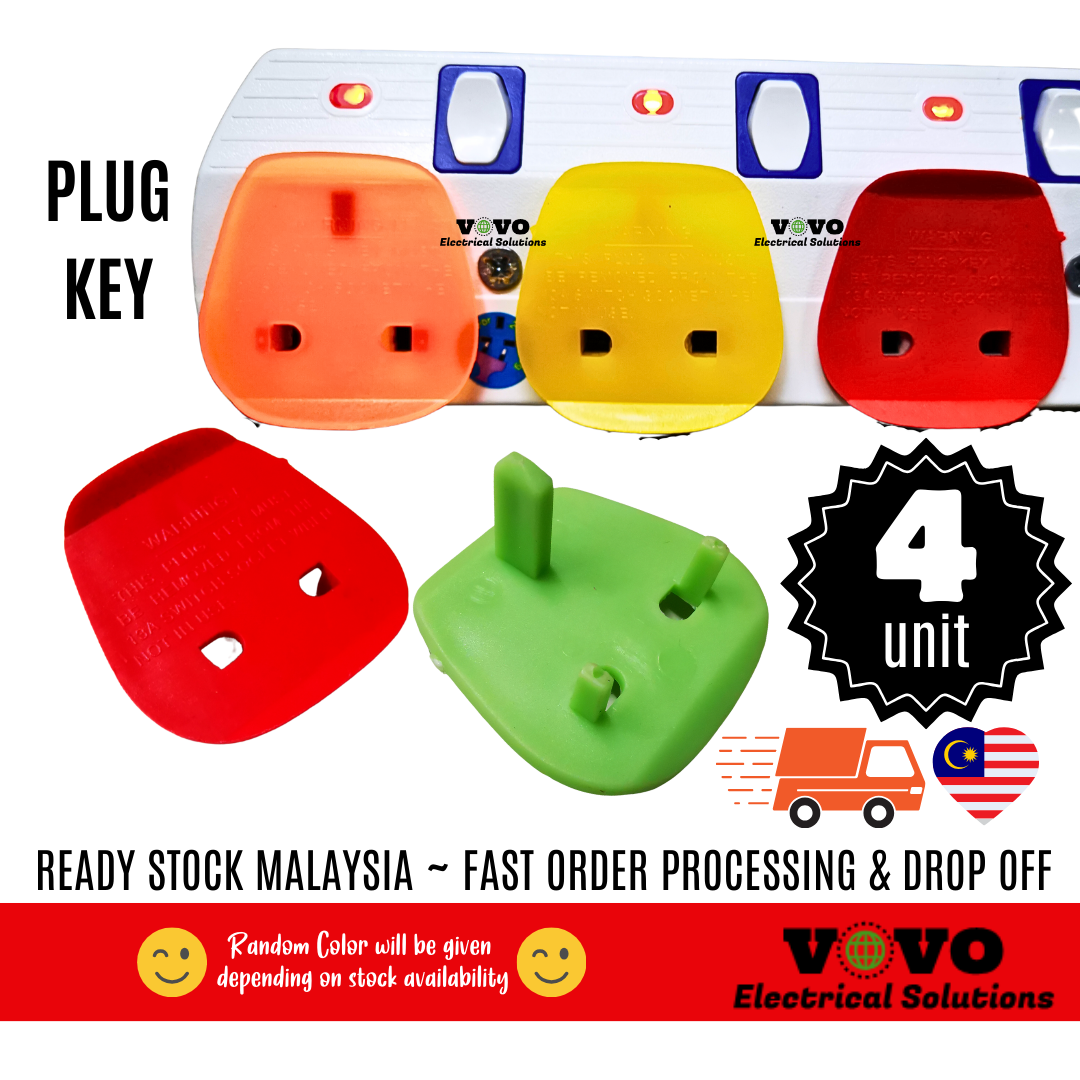 4 UNITS Plastic Safety Plug Key 2 Pin Converter / 2 Pin Plug Key switch ...