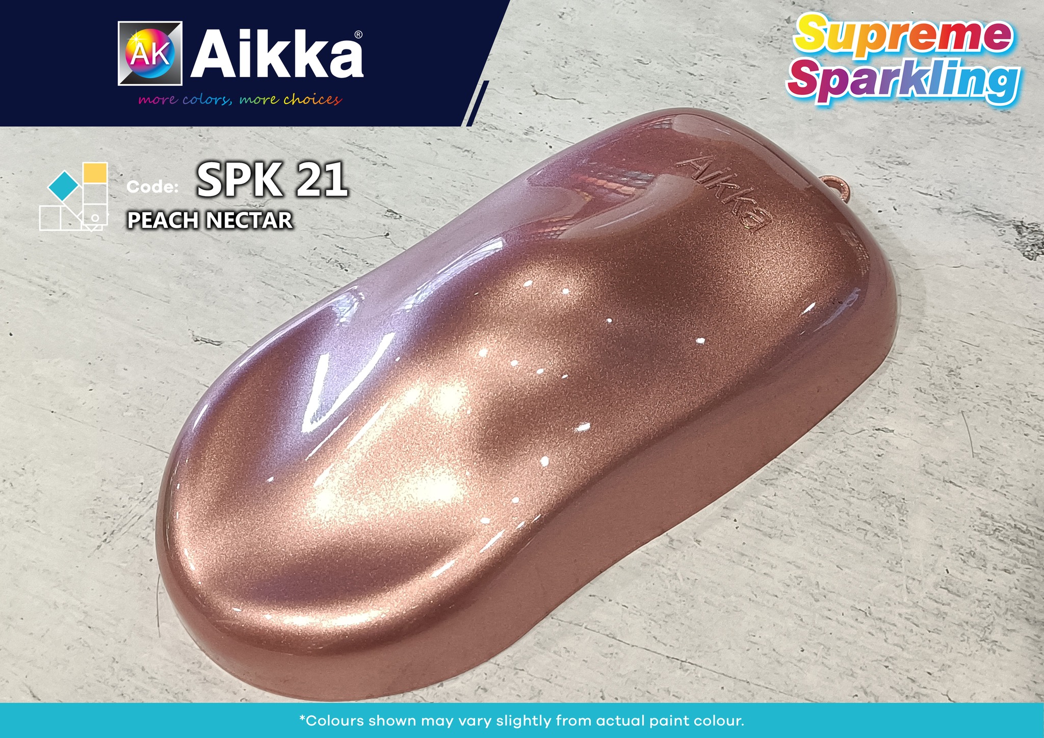 2K Paint 【 AIKKA SPK21 Peach Nectar 】 SUPREME Sparkling Colour Car ...