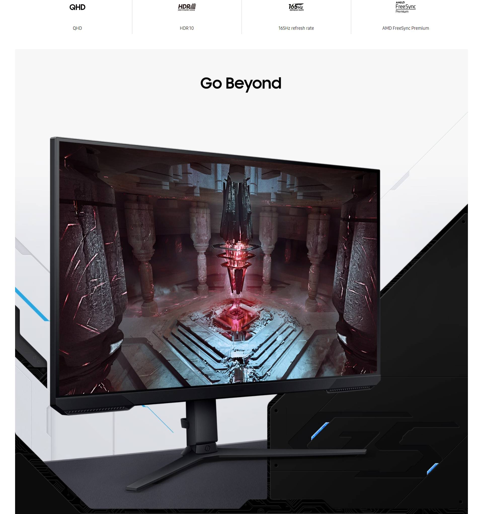Samsung Odyssey G5 G51C Gaming Monitor 32 (2,560x1,440 QHD/165Hz/1ms ...