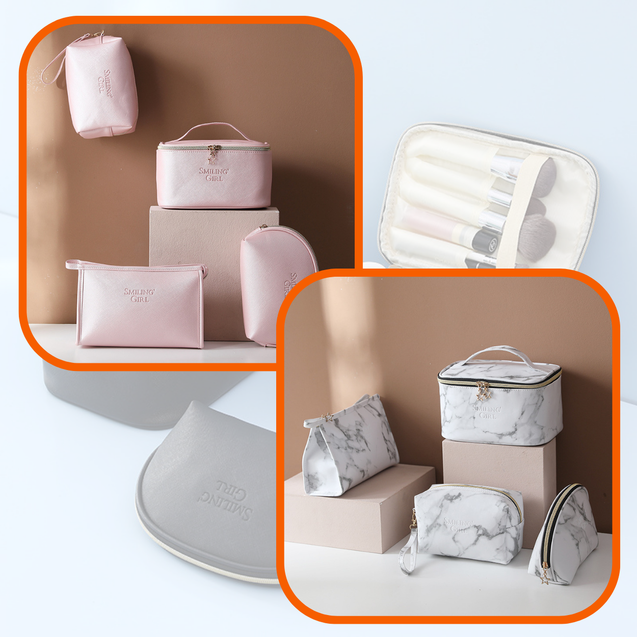 Cosmetic Storage Bag Makeup Bag Mesh Zipper Beg Besar Makeup ...