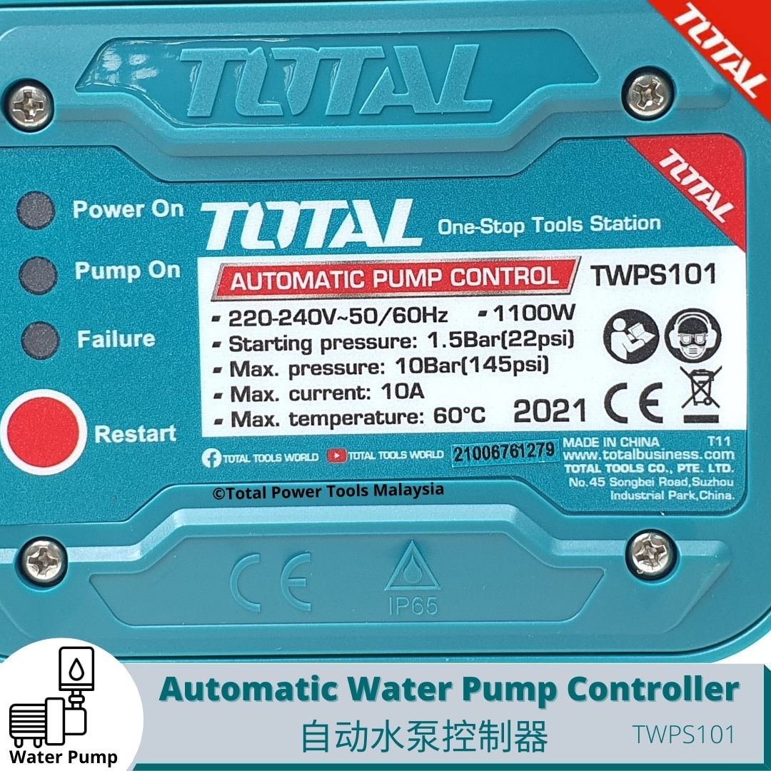 TOTAL Automatic Pump Controller / Pressure Switch 10Bar 10A 自动水泵控制 ...