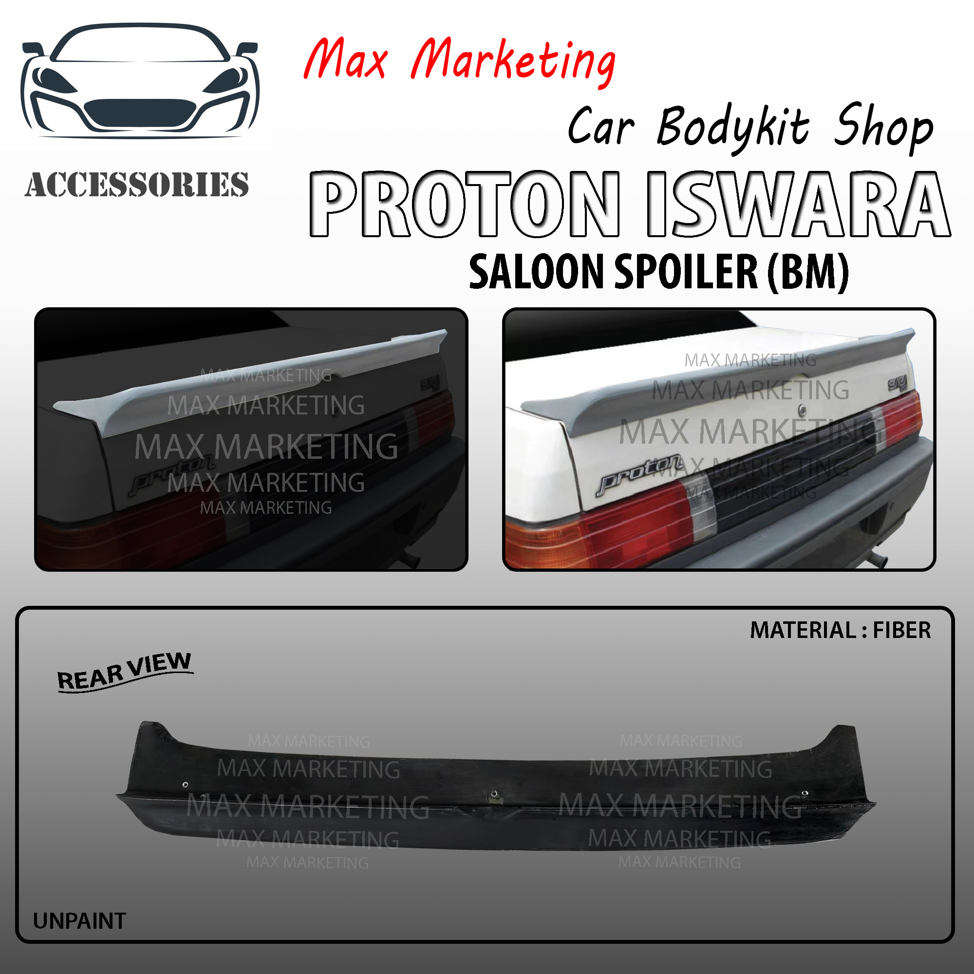 PROTON ISWARA SALOON SPOILER (BM) (FIBER) | Shopee Malaysia