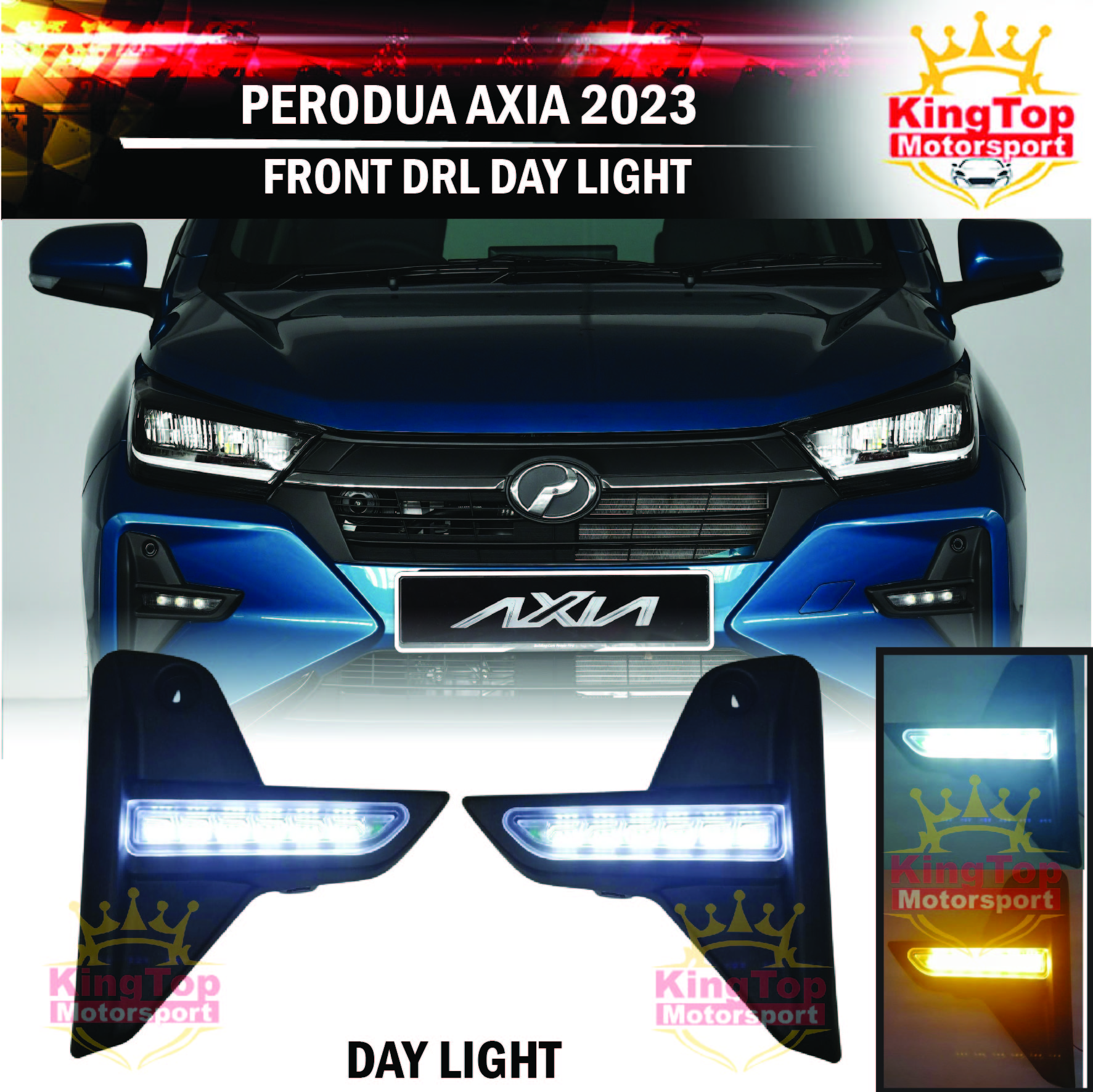 Perodua Axia 2023 Led DRL Daylight With Signal Running Casing Cover ...