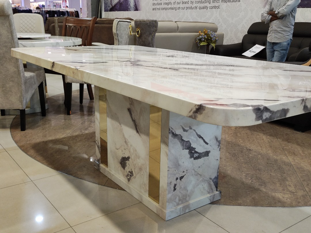 𝐓𝐎𝐏 𝐒𝐀𝐋𝐄 Marble Dining Table Only | Meja Marble Only | Meja Makan Solid ...
