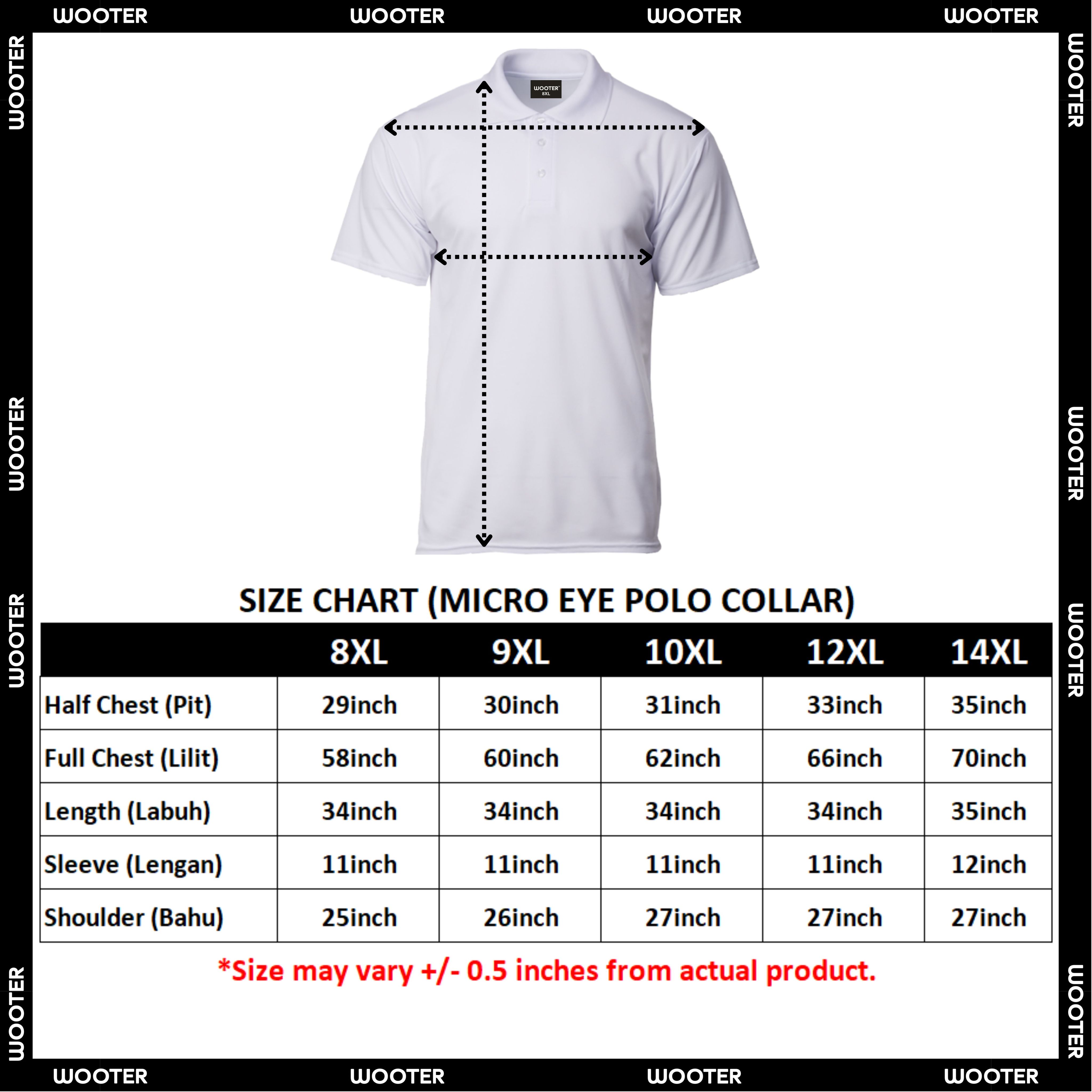 (Clearance) (8XL-10XL) WOOTER Plus Size Microfiber Polo T-Shirt Baju Lelaki Berkolar Plus Size ...