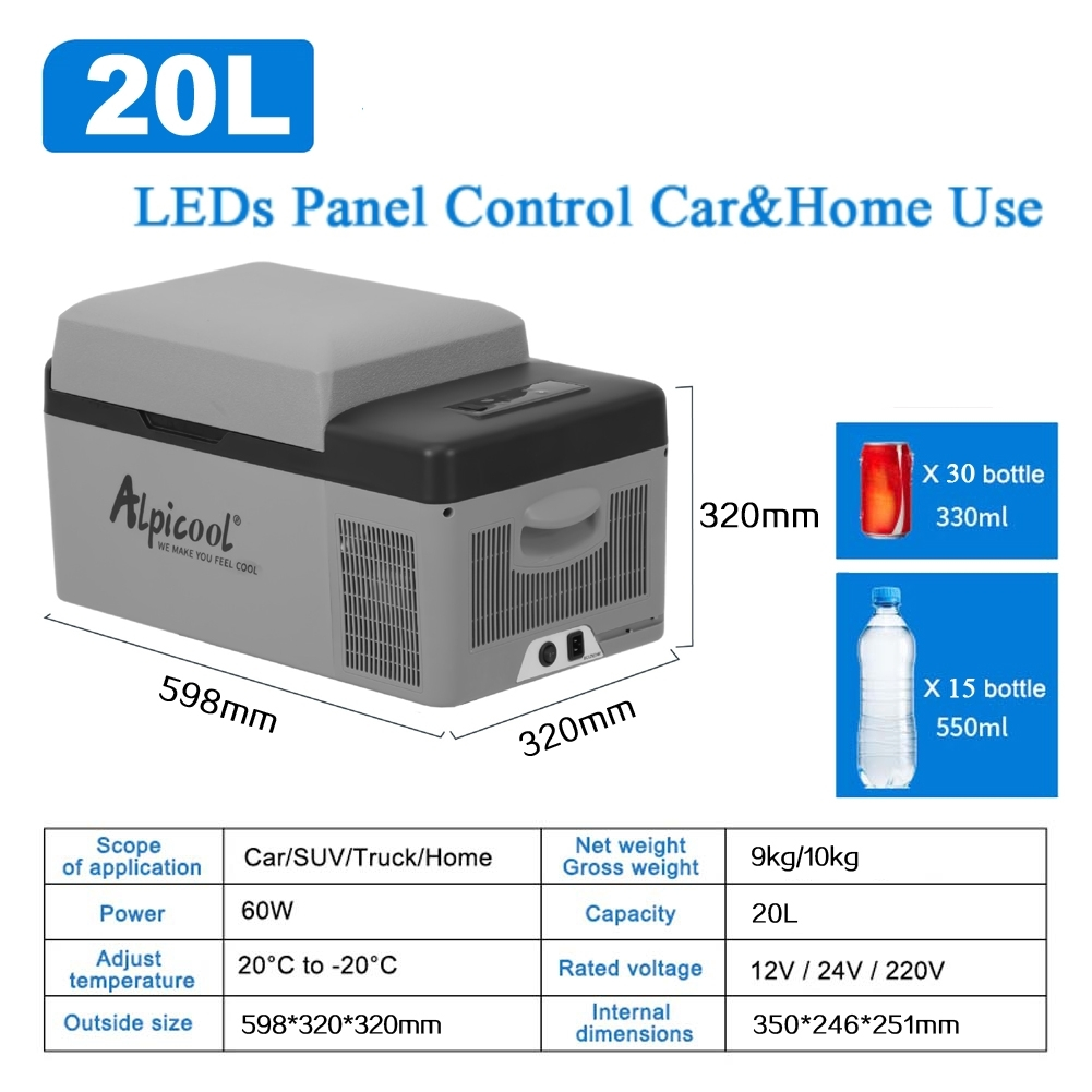 Ready Stock alpicool C Series C20 / C30 / C50 / C75 Portable Car Fridge Freezer Suitable for ...