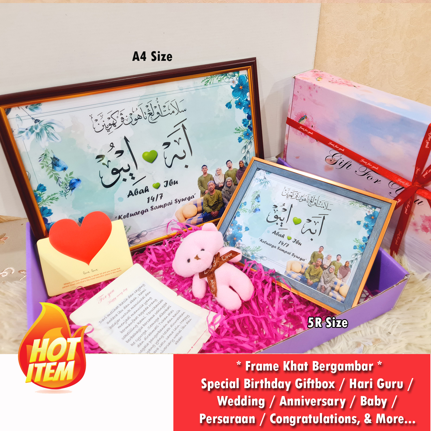 wedding gift anniversary gift hadiah kahwin khat nama gift box birthday ...
