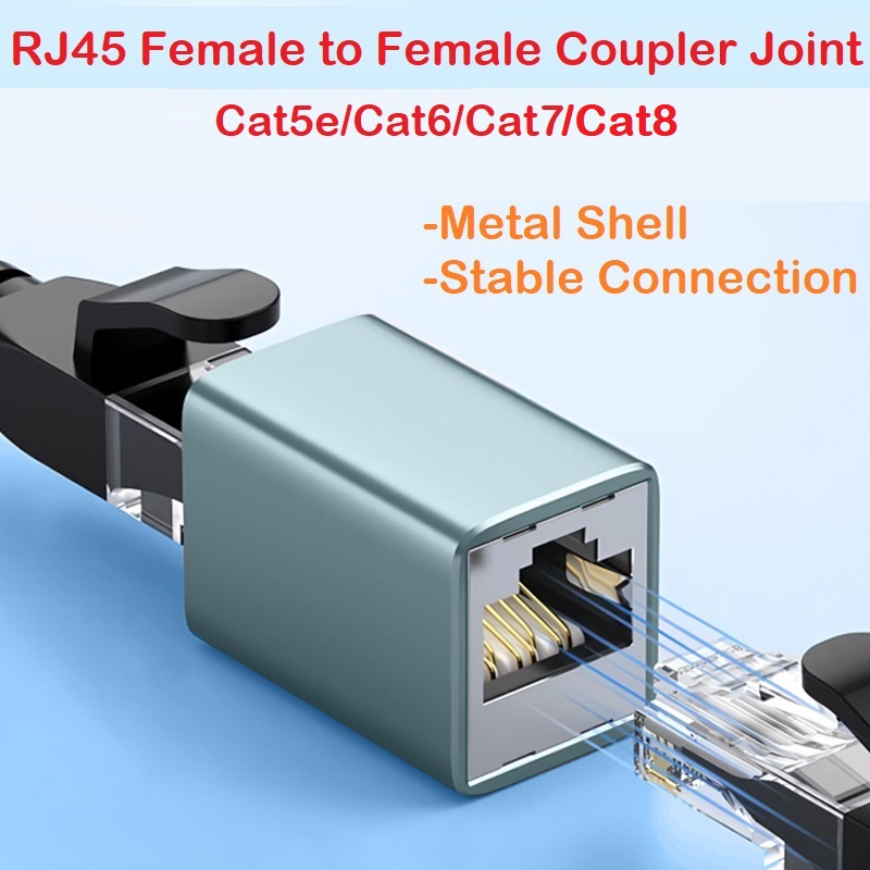 RJ45 Female to Female Coupler Joint Ethernet Coupler Gigabit 10Gbps ...