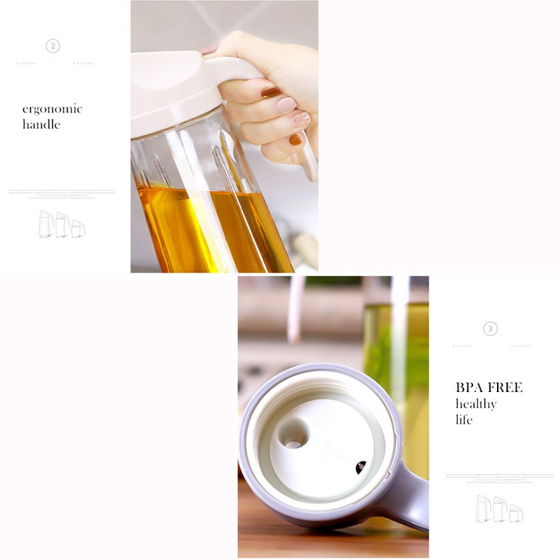 SayYes Kitchen Glass Oil Bottle Dispenser Automatic Opening Home ...