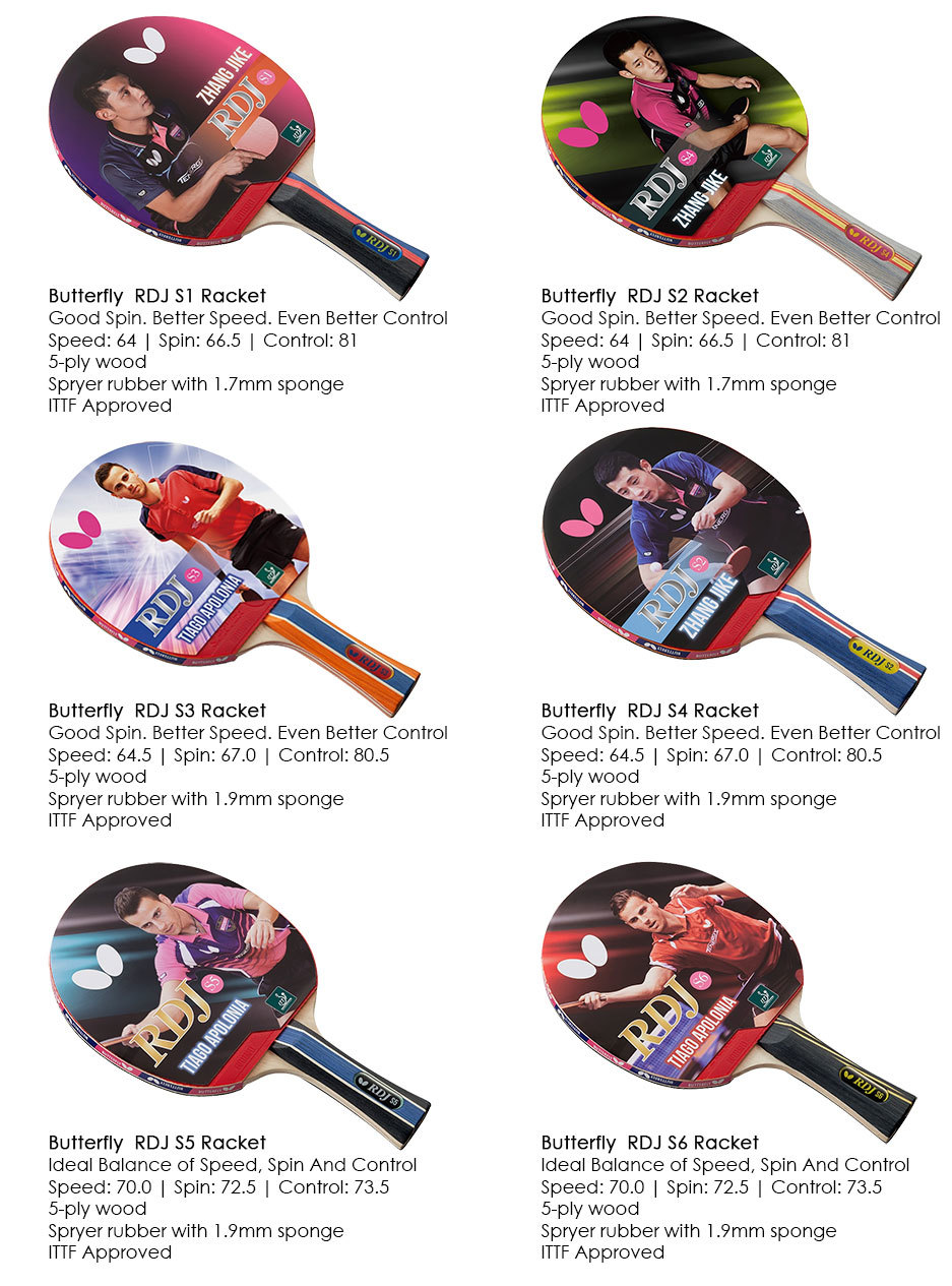 Butterfly Ping Pong Racket Bat ORIGINAL TBC series FL Shakehand Table ...