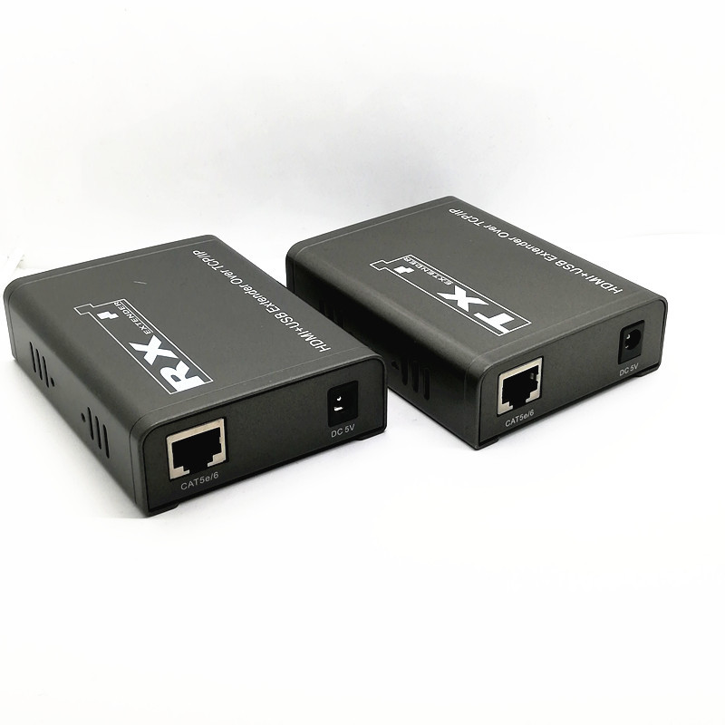HDMI+USB 200M KVM Extender HD Audio and Video Keyboard Mouse to RJ45 ...