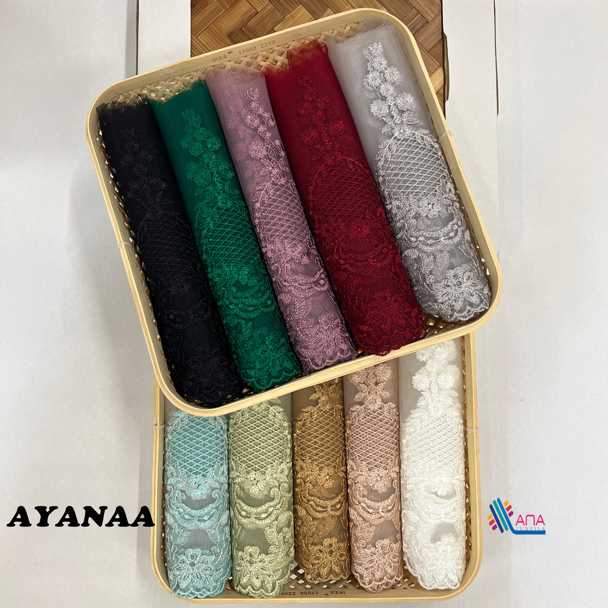 Ayanaa Design Premium Border Lace Sulam Kerawang New Design Broder Lace Utk Baju Nikan Baju ...