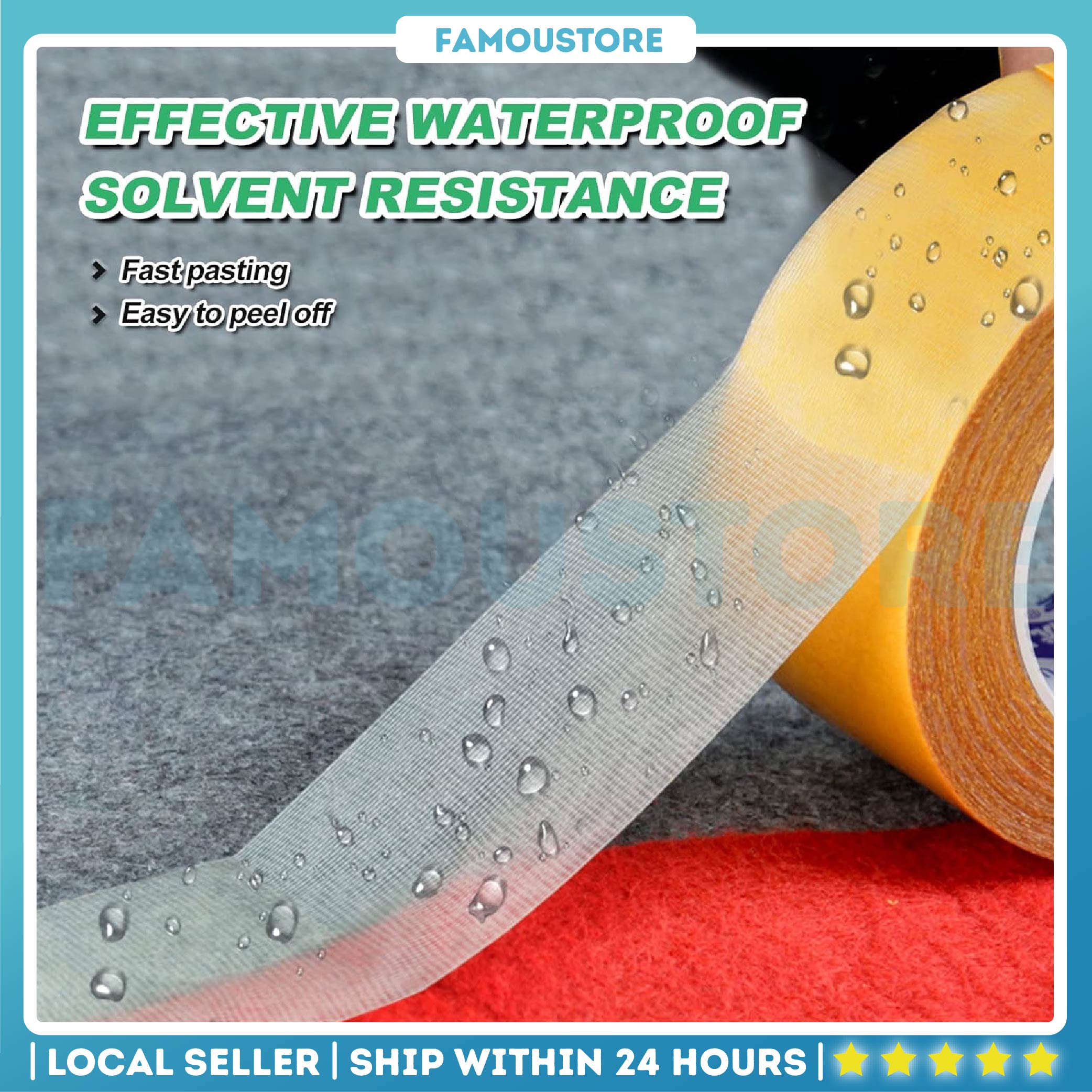 10M Double Sided Tape Super Sticky Netted Cloth Based Transparent ...