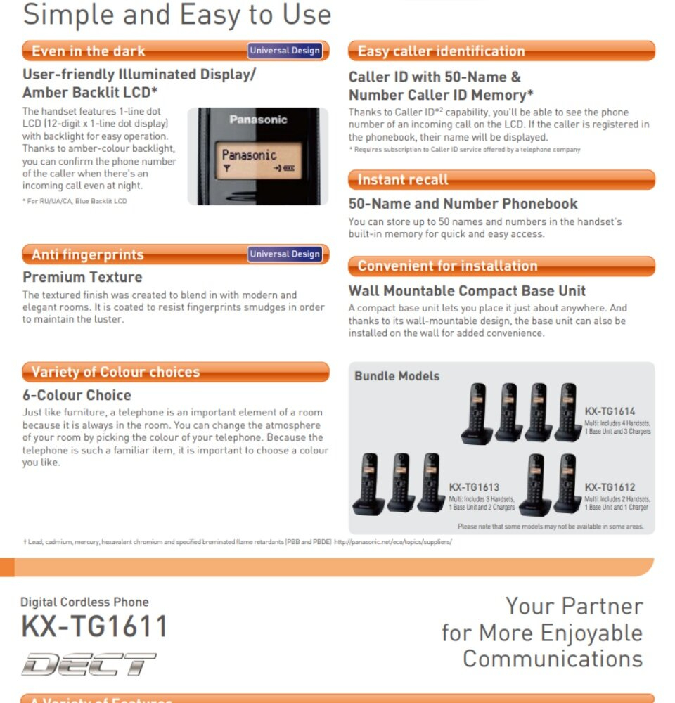 [𝐅𝐑𝐄𝐄 𝐃𝐄𝐋𝐈𝐕𝐄𝐑𝐘] PANASONIC TG1611 CORDLESS PHONE DECT PHONE KX-TG1611MLC Fon Office 办公室电话 ...