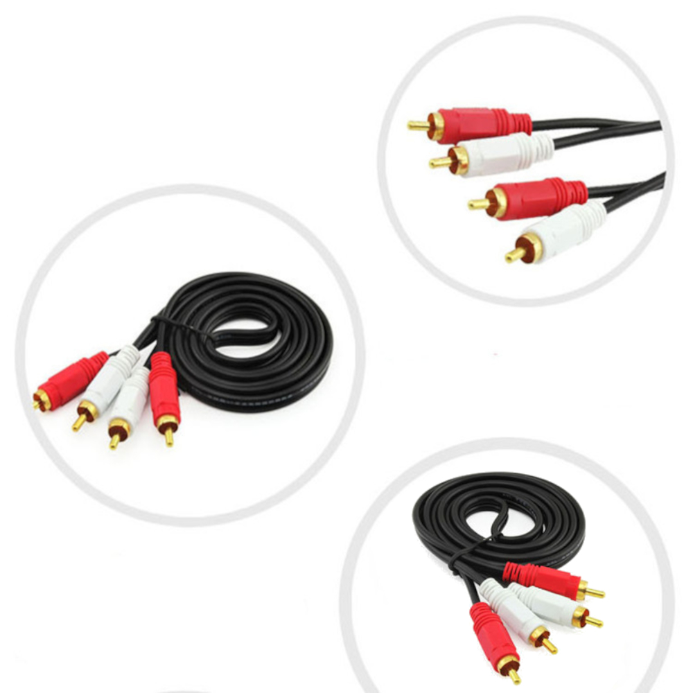 2 RCA To 2 RCA Cable Male Audio Video Stereo Music AV Wire | Shopee ...