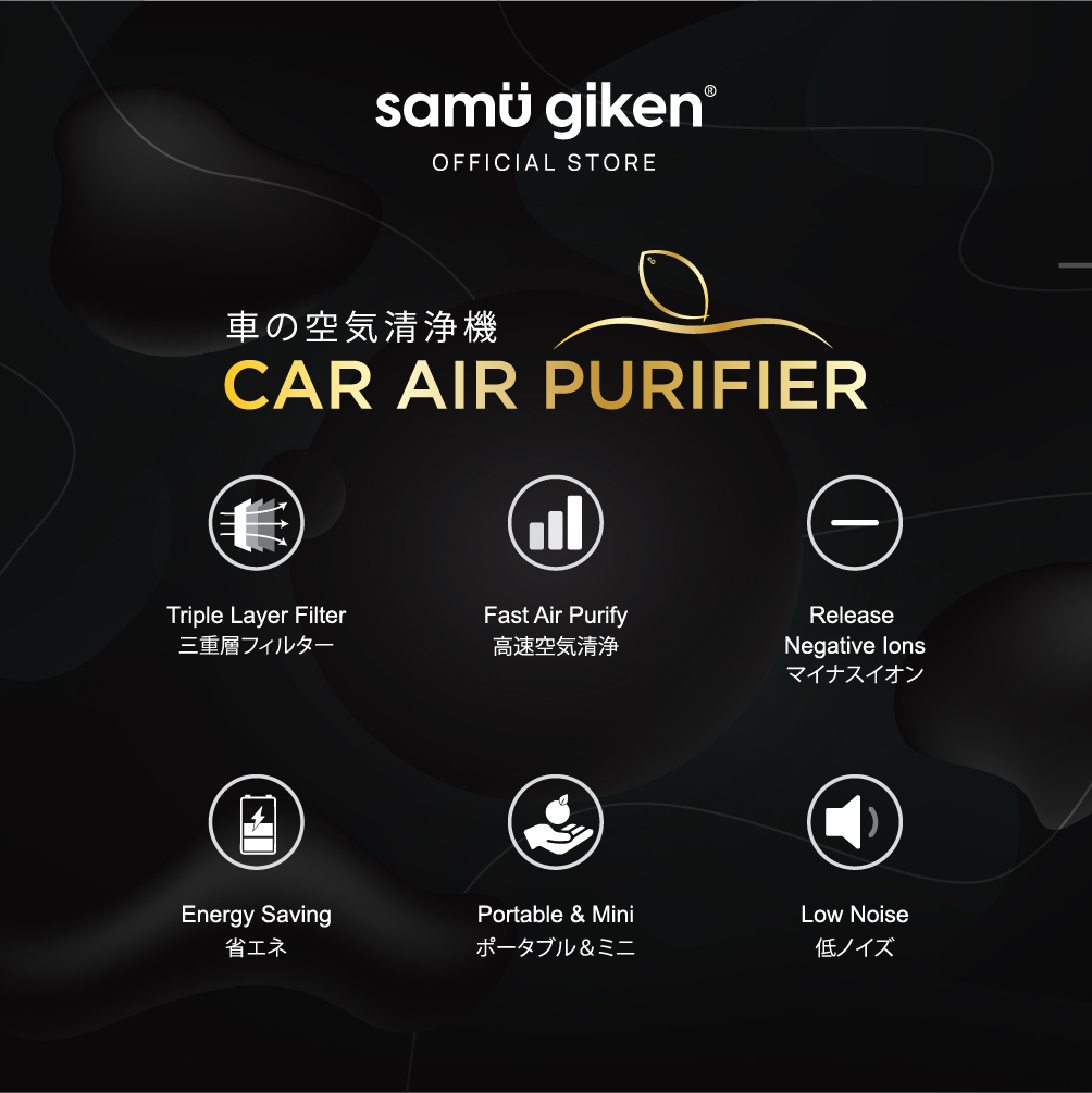 Samu Giken Pembersih Udara (Rekaan Epal) | Personal Air Purifier Apple Design for Car/Home Use ...