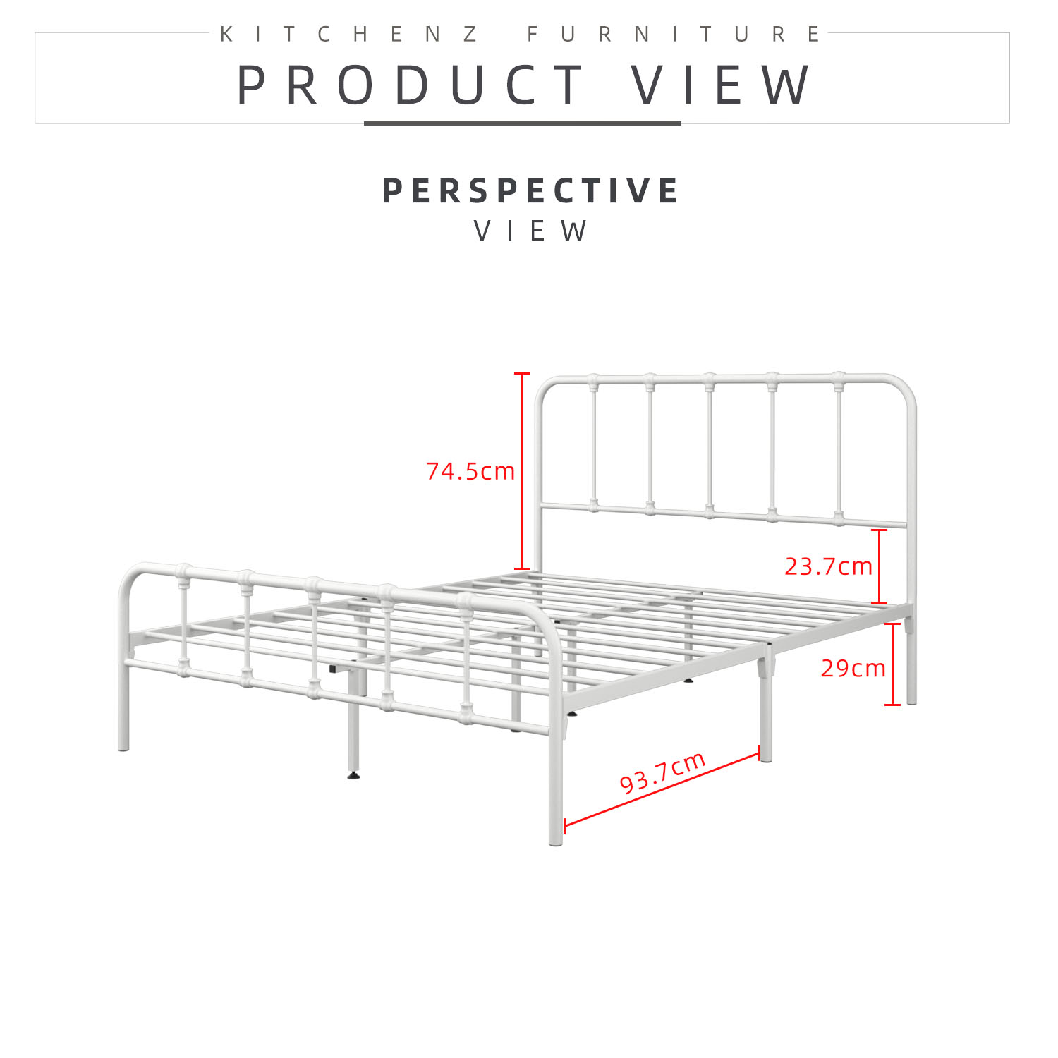 KitchenZ 3V Queen Bed Frame Katil Besi Katil Kayu Katil Murah Powder ...