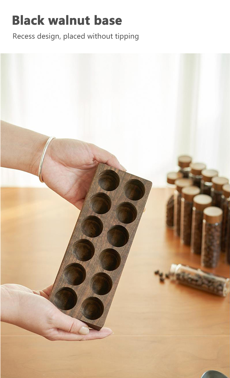 Coffee Beans Storage Container Tube Display Rack Tea Bottle Glass ...
