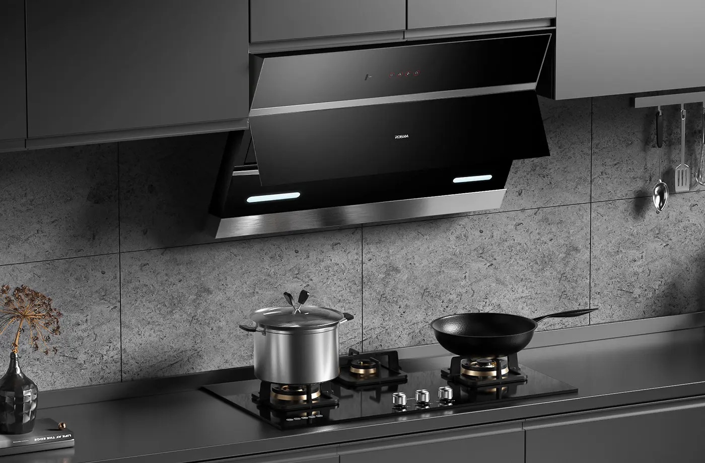 ROBAM Side-Draft Powerful Range Hood A676 | Shopee Malaysia