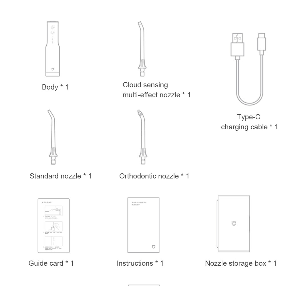 Xiaomi Mijia Portable Water Flosser F300 4 Speed High Frequency Pulse ...