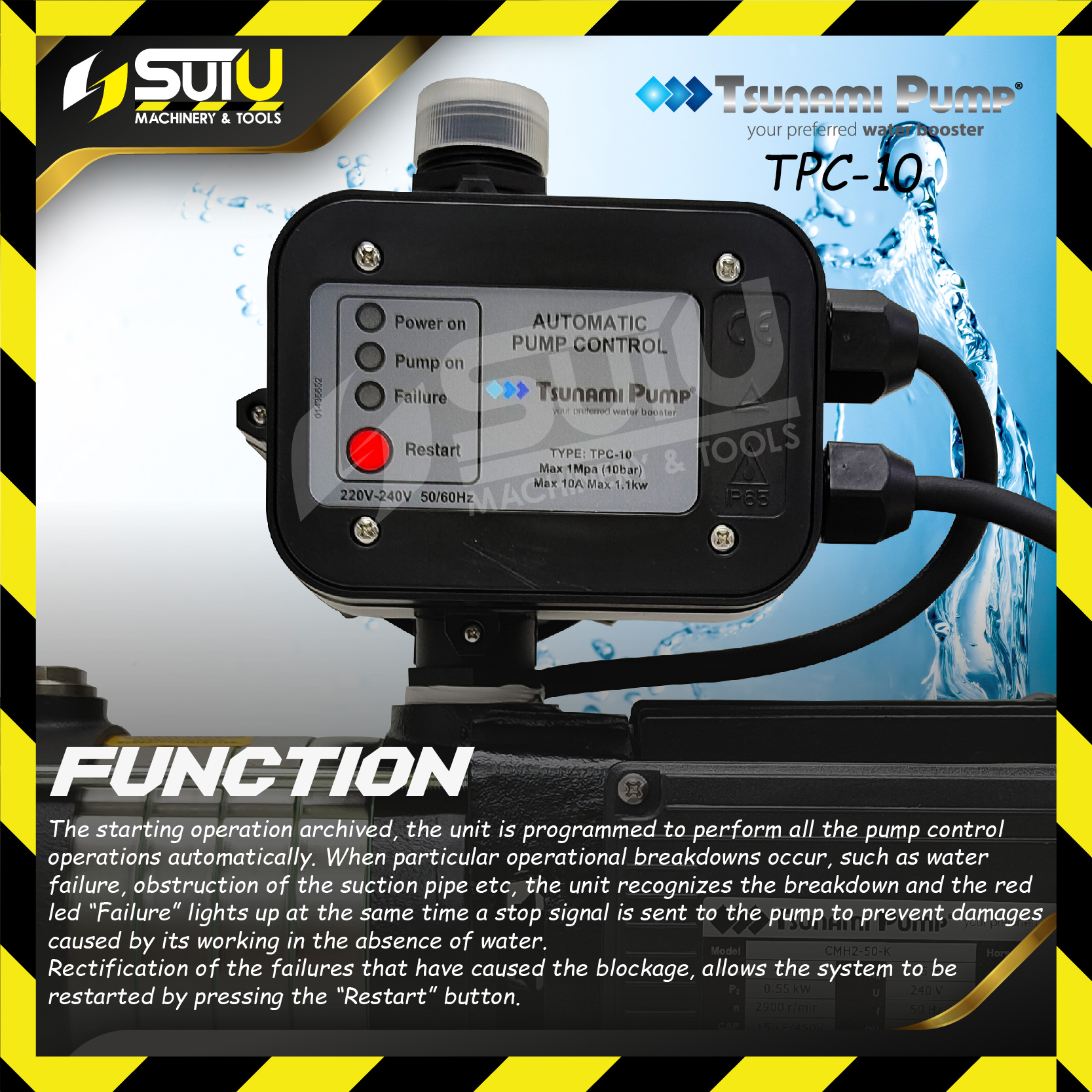 [100% ORIGINAL] TSUNAMI PUMP TPC-10 / TPC10 10Bar Pressure Controller | Shopee Malaysia