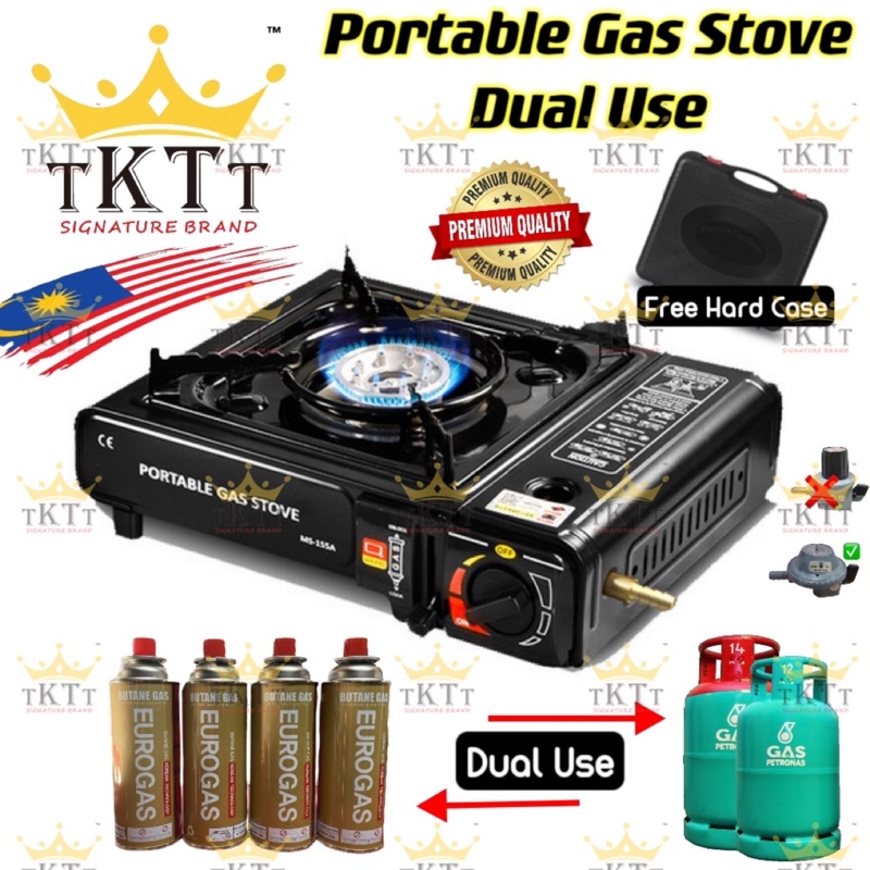 TKTT Dual Use Portable Gas Stove Steamboat Stove Picnic Camping Butane ...