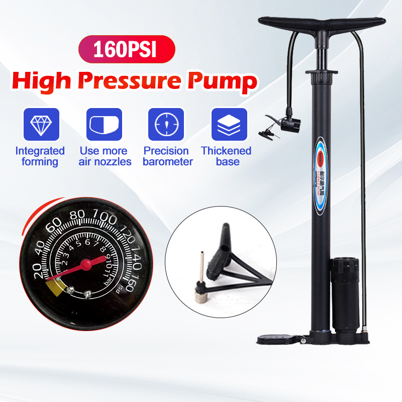 High Pressure Bicycle Pump Portable MTB Bike Tire Air Inflator Cycling ...