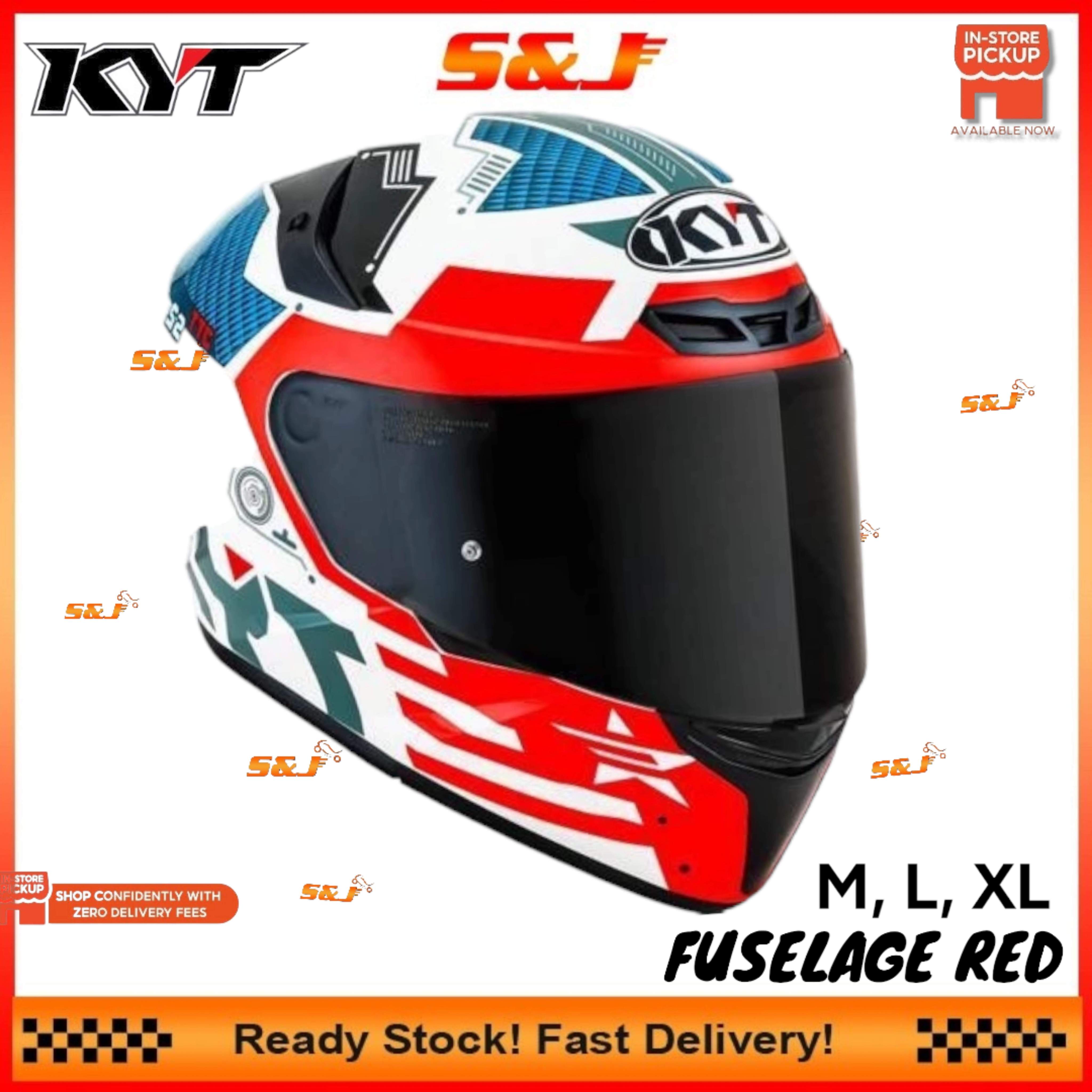 2023 KYT FUSELAGE RED TT COURSE FULL FACE HELMET M L XL | Shopee Malaysia