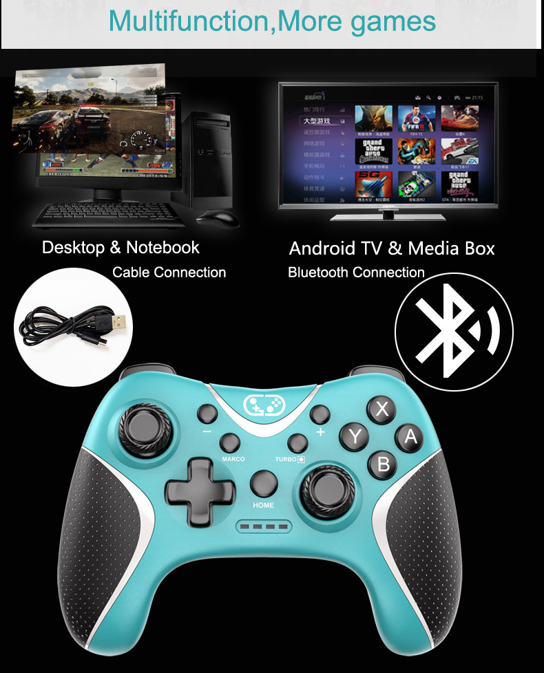 Saitake STK-7038 Nintendo Switch Wireless Controller BT Six-axis ...