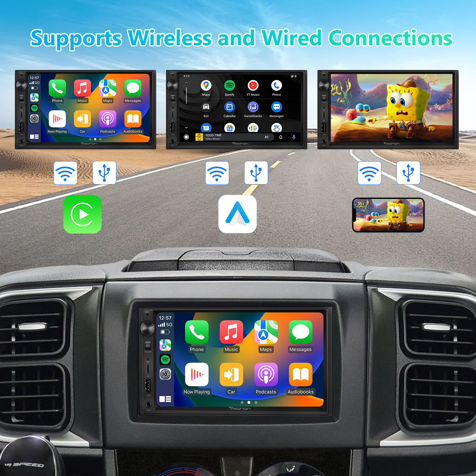 Eonon Linux Double Din Car Player for Bezza Axia Wira Viva Apple ...