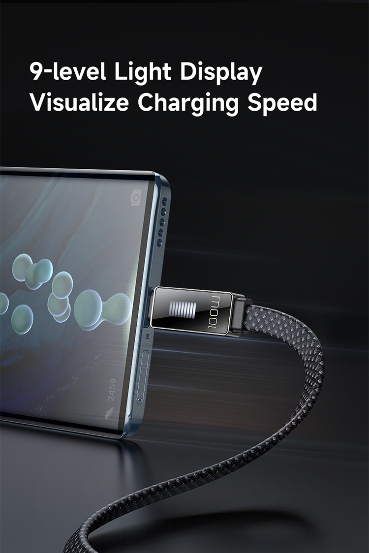 【1Yr Warranty】 MCDODO LED Display Type-C 6A Data Cable LED Rhythm ...