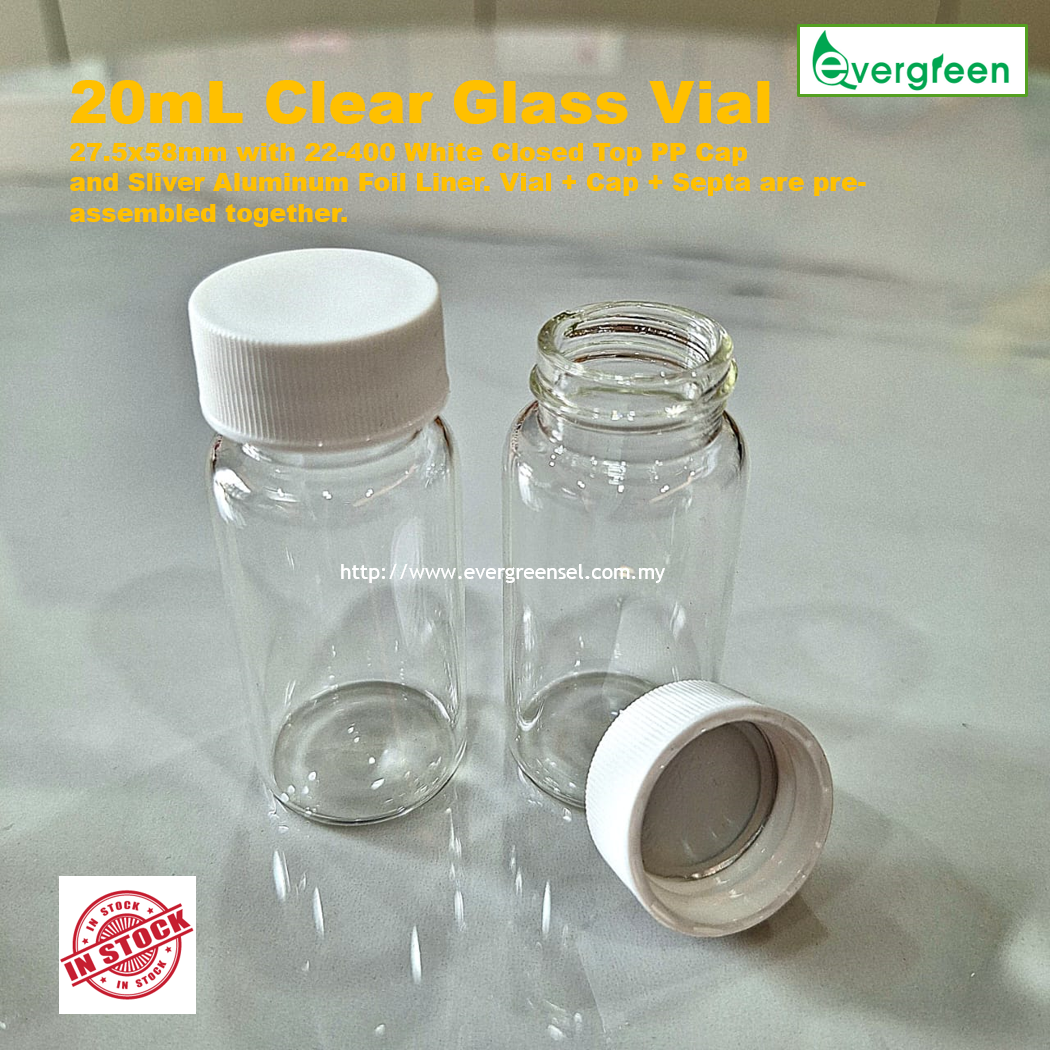 ( READY STOCK ) 20ml Glass Scintillation Vial/HDPE Scintillation Vial ...