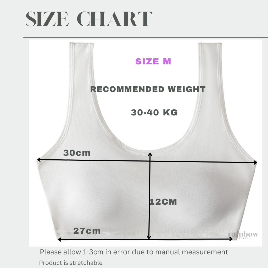 Teenage Girl Cotton Training Bra Student Bra Padded Bra 💗Ready Stock💗 | Shopee Malaysia