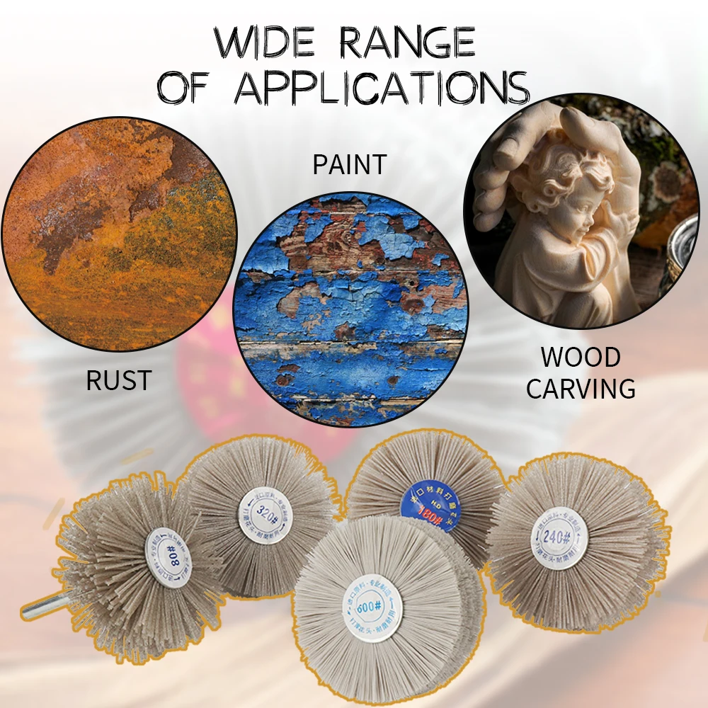 1pcs 6mm Copper Brush Flower Wheel Grinding Head Nylon Abrasive Burr ...