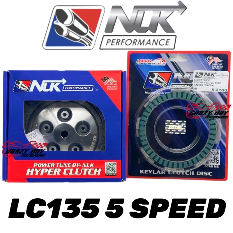 NLK PERFORMANCE HYPER CLUTCH FULL SET Y15ZR LC135 4S LC135 5S RS150 RSX SRL115 FI HYPERCLUTCH ...