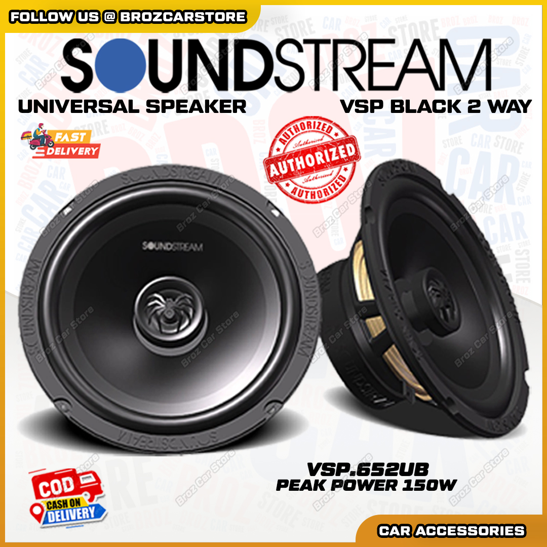 SOUNDSTREAM 100% Original VSP Black Series 6.5 INCH Universal 2 Way ...