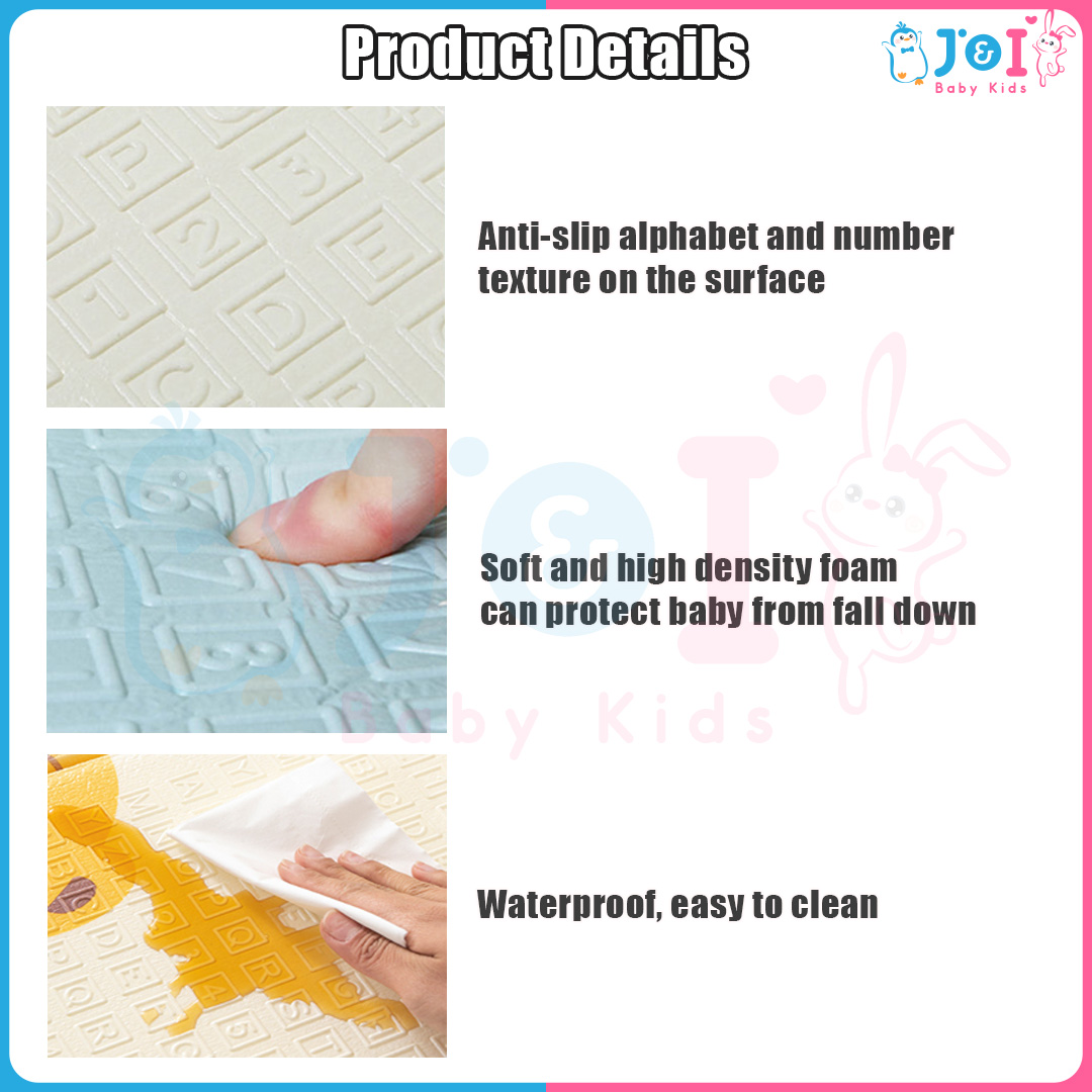 Baby Mat 2cm Thick (180/200 cm) Double Sided Playmat Baby Tikar Kids ...