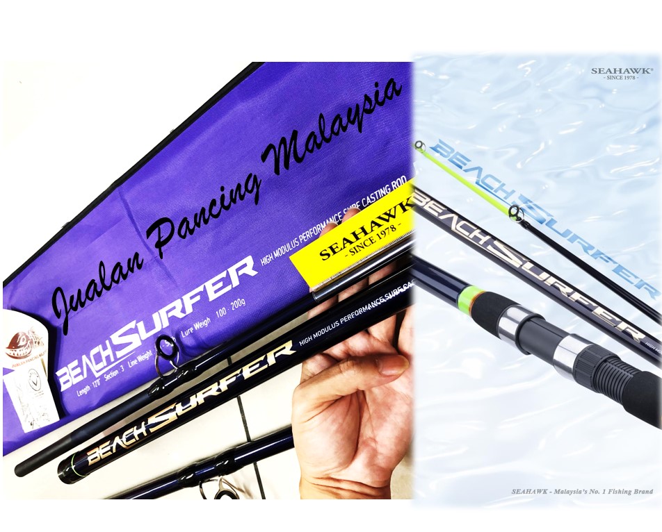 SEAHAWK BEACH SURFER SURF Fluorescent Tip FISHING ROD (Pos Packing ...