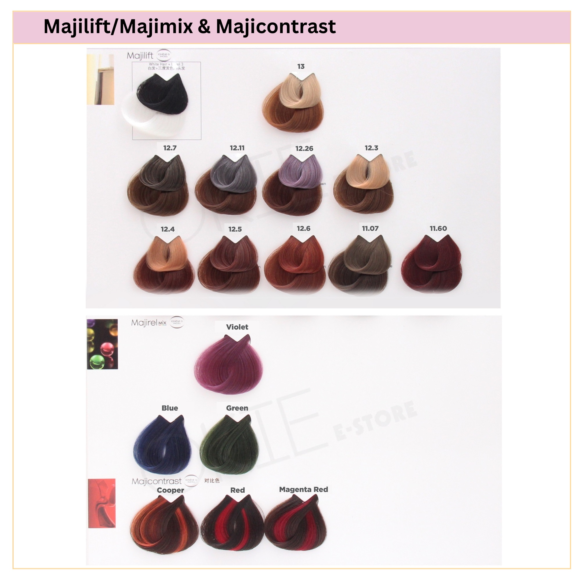 Loreal Majirel/Majifashion/Majicover/Majibrown Hair Color Cream - 50ml ...