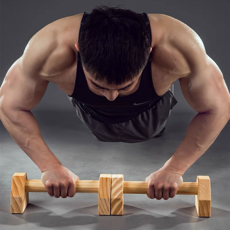 2pcs/Wood Push-up Parallel Bars Indoor Training Fitness Equipment Push ...