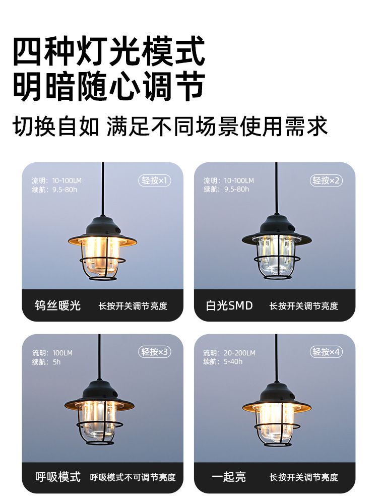 ShineTrip Mini Lantern Rechargeable Camping Retro Garden Tarp Light LED ...