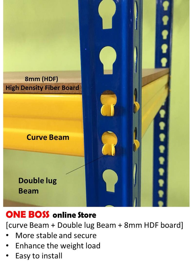 1BOSS 5 Tingkat Boltless Heavy Duty Rack Warehouse Store Office File ...