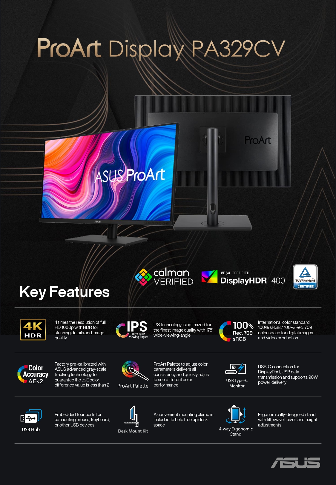 ASUS ProArt Display PA329CV 32" IPS Professional Monitor | Shopee Malaysia