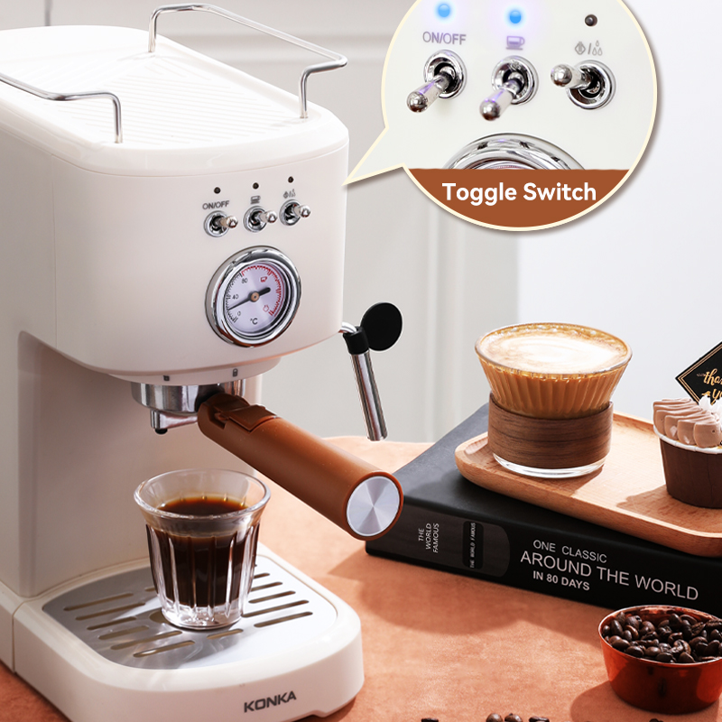 20bar Konka 3in1 Classic Retro Coffee Machine CoffeePowder Capsules ...