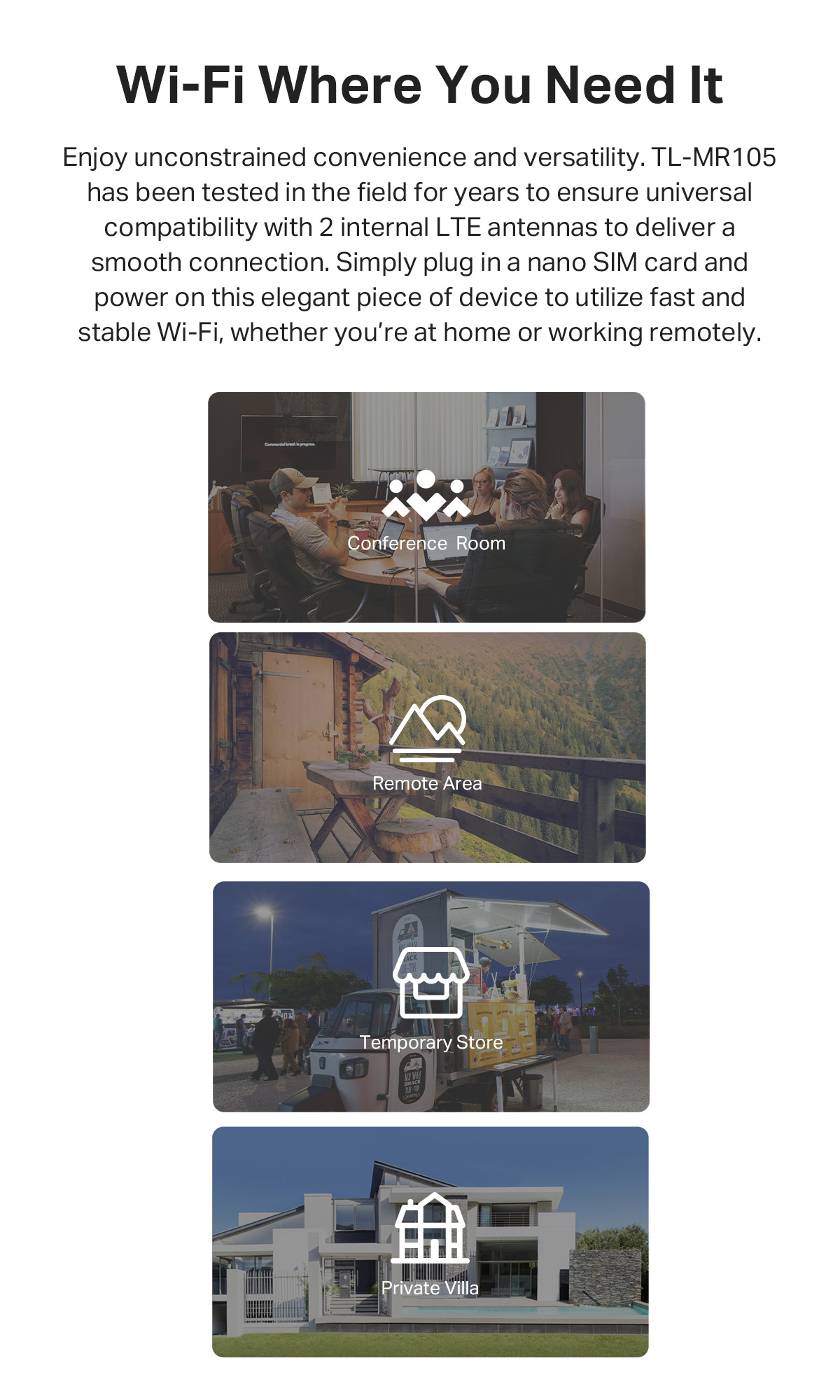 TP-Link UNLIMITED Mod Modem MR105 / MR100 N300 TL-MR105 4G LTE Wi-Fi ...